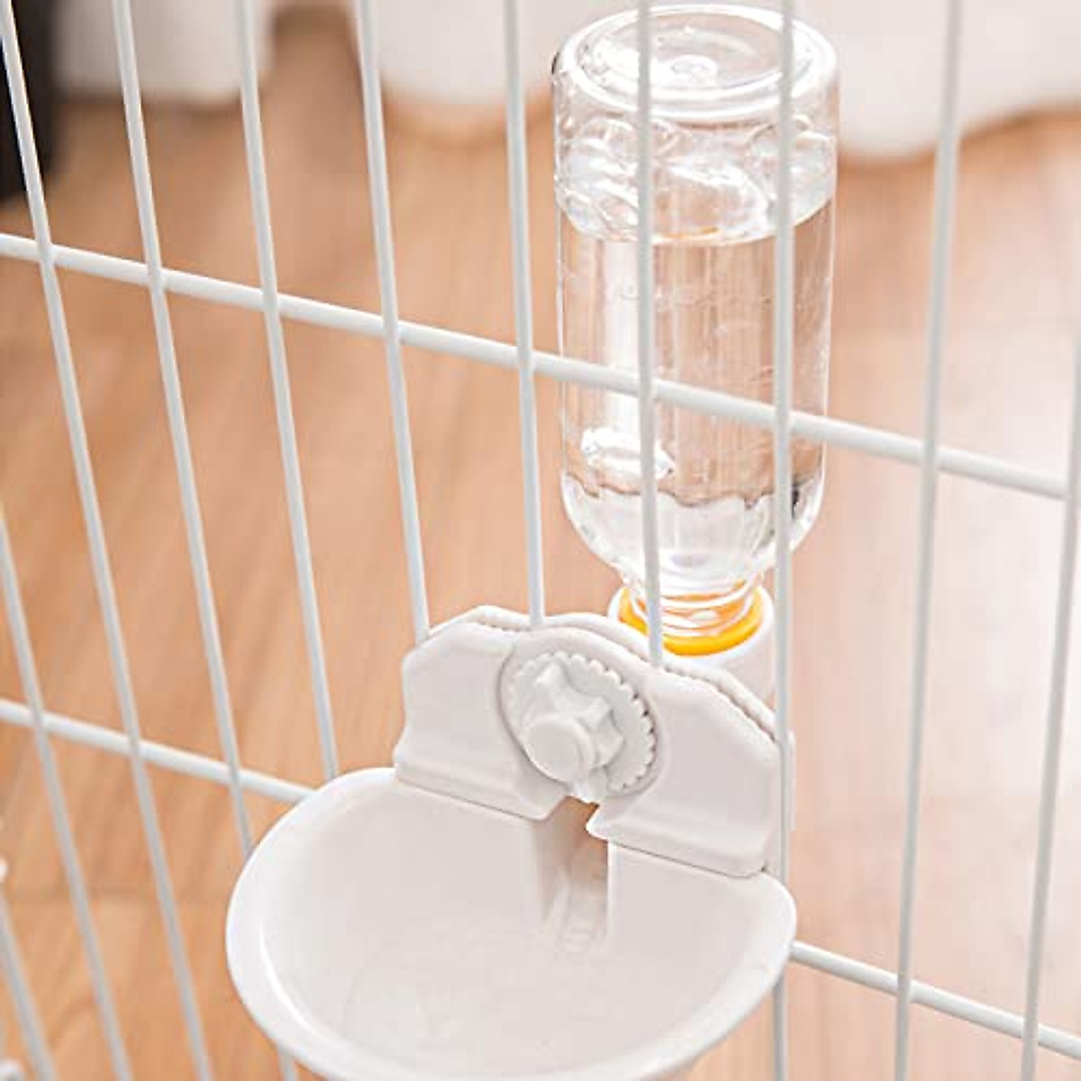 Rabbit Water Bottle,17oz Hanging Water Fountain Automatic Dispenser Water Feeder Bowl Detachable No Leak for Bunny Chinchilla Guinea Pig Hedgehog Hamsters Ferret Small Animal