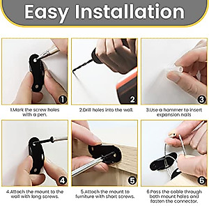 Furniture Anchors (10 Pack) Anti Tip Furniture Straps for Baby Proofing, 400lbs Tension Earthquake Resistant Metal Straps, Furniture Wall Anchor Prevent Baby Pet from Falling Furniture