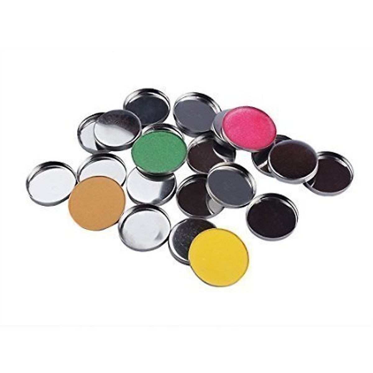 CTKcom 1-Ounce Metal Tins Screw Top Flat Aluminum Silver Slide Round Tin Containers For Lip Balm,Crafts,Cosmetic,Candles,Travel Storage Kit (Pack of 10)