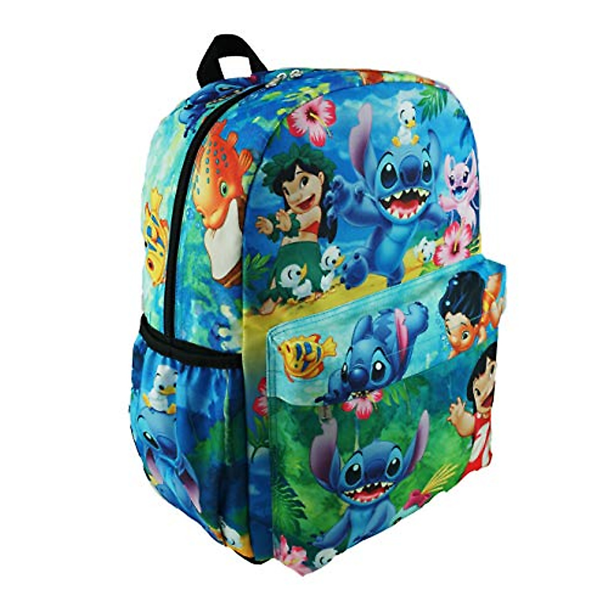 Lilo And Stitch Deluxe Oversize Print Large 16" Backpack with Laptop Compartment - A19563 Multi-color