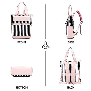 seyfocnia Laptop Backpack for Women,Teacher Backpack Tote Backpack Computer Backpack Travel Casual Backpack with USB Charging Port Work Bag Fits 15.6 Inch Laptop