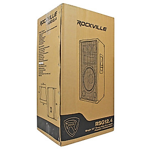 Rockville 2 RSG12.4 12 3-Way 1000w 4-Ohm Passive DJ Speakers+Stands+Cables+Bag