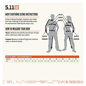 5.11 Tactical Men's Lightweight TDU Ripstop Work Pants, Adjustable, Teflon Finish, Black, Small/Long, Style 74003