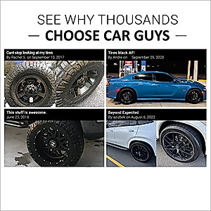 CAR GUYS Tire Shine Spray | The Perfect Shine | Durable and User Friendly Tire Dressing | Long Lasting UV Protection | 18 Oz Kit with Applicator Pad