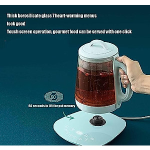 1.5L Household Electric Kettle Health Pot Automatic Thickening Glass Multi-Function Kettle Electric Boiling Teapot 12H Insulation High Borosilicate Glass A,1.5L