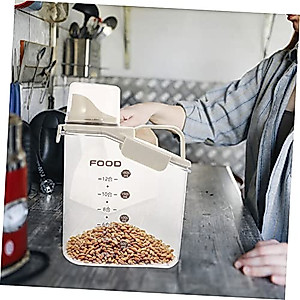 TOGEVAL Ergonomic Portable Sealing Dry Loose Storaging Keeper Fruits Snacks Vegetable Home Transparent Container Keeping Spout Snack Food Tea Handle Scale Airtight Pouring Cats Cereal