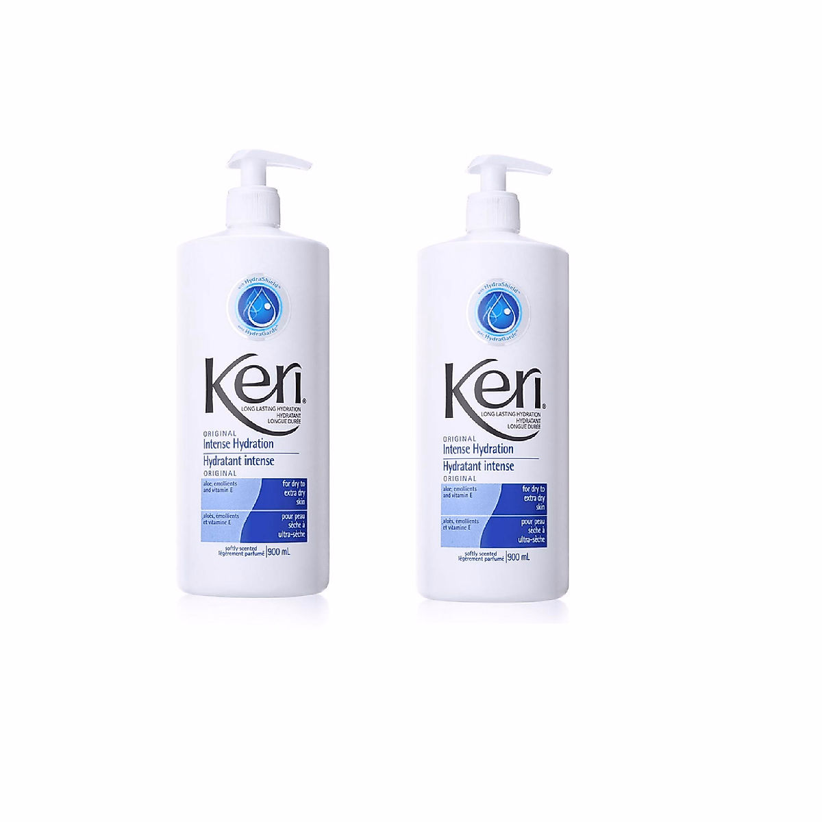 Keri Lotion Original Intense Hydration Softly Scented, 900 mL, 2 Piece
