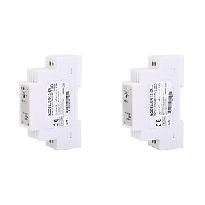 2pcs 15W 24V 0.63A DIN Rail Switching Power Supply Suitable for Control Cabinet Industrial Equipment