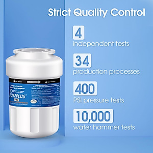 PUREPLUS PRO MWF NSF 53&42 Certified Water Filter Replacement for GE SmartWater, HDX FMG-1, MWFP, MWFA, PL-100, WFC1201, RWF0600A, PC75009, RWF1060, 197D6321P006, Kenmore 469991 Refrigerator, 3Pack
