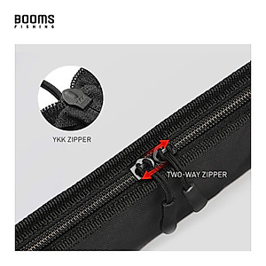 Booms Fishing PB1 Fishing Rod Case, Portable Folding Fishing Pole Case, Fishing Spinning Rod Bag, Store Up to 2 Fishing Poles with Reels, 4.4ft/53inch