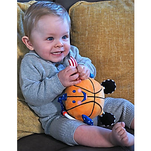 Baby Basketball | Ideal from Birth to 2 Years | Fantastic First Basketball | Play and Inspire Your Basketball Star | with Added Baby Sensory Features | LITTLE SPORT STAR Plush Toy Collection