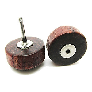 Organic Wood w/Metal Pot Leaf Emblem Stud Post Earrings - New - Pair!