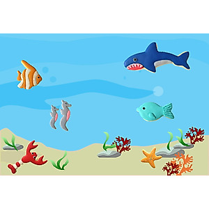 JOKUMO Sea Creatures Cookie Cutters Set – 9PC High Grade 430 Stainless Steel –Fish, Dolphin, Crab, Starfish, Shark, Sea Horse, Lobster, Angel fish, Shell