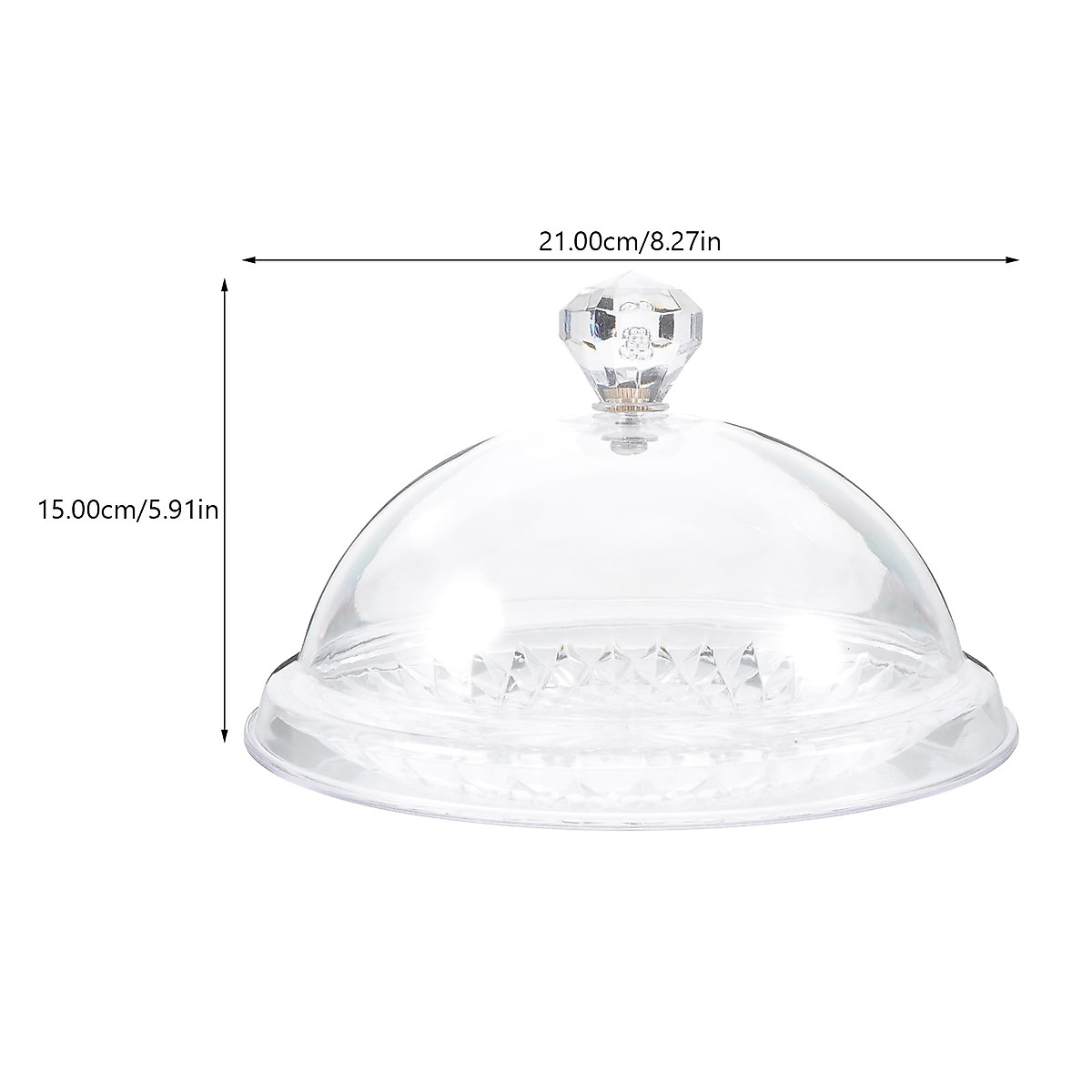 BESTonZON Dessert Display Tray, 8.27x8.27x5.91in Square, Transparent Polypropylene Tray with Acrylic Lid, Shatterproof Servingware for Food, Ideal for Christmas, Easter, Anniversary, Birthday