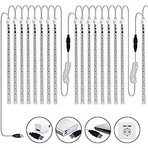 Meteor Shower Lights LED String Lights, Waterproof Falling Rain Lights 11.8 inch 8 Tubes Double-Sided SMD Lamp Beads Curtain Lights Garden Square Hanging Decorative Lamps for Bar Halloween Christmas
