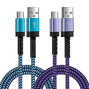 USB Type C Charger Cable,[2-Pack 6FT]Android Charger Cable USB C Fast Charging Cable Cord for Samsung Galaxy Z Fold 4/Z Flip 4/S23/A53/A14/S22Ultra/S21 FE/A13/A03s;Google Pixel 7Pro/7/6a/6 Pro/5a/4XL