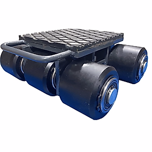 Pake Handling Tools Steerable Skates Kits- Heavy Duty Durable Machinery Moving Dolly 18 Ton Capacity (39,600 pounds)