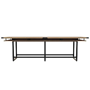 Safco Mirella Conference Table, Standing-Height, 12'