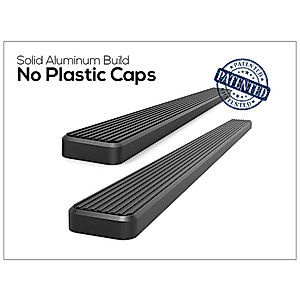 APS Running Boards 6 inches Black Compatible with Ford F250 F350 Super Duty 1999-2016 Crew Cab Stainless Steel (Nerf Bars Side Steps Side Bars)
