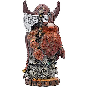 Outdoor Decoration Viking Norse Dwarf Gnome war gnome Sculpture Gnome Warrior Sculpture Medieval Guard Garden gnome Statue Garden