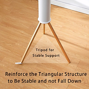 AYWSTC Tripod Clothes Drying Rack - Portable Foldable Garment Drying Rack - Household Floor Standing Clothes Drying Racks with 16 Wooden Drying arms for Balconies, Laundry, Bedrooms