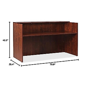 Lorell 59581 Essentials Reception Desk, Cherry Laminate
