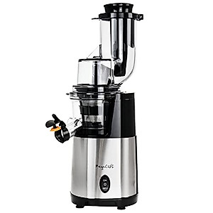 Megachef Pro Stainless Steel Slow Juicer, Chrome Silver