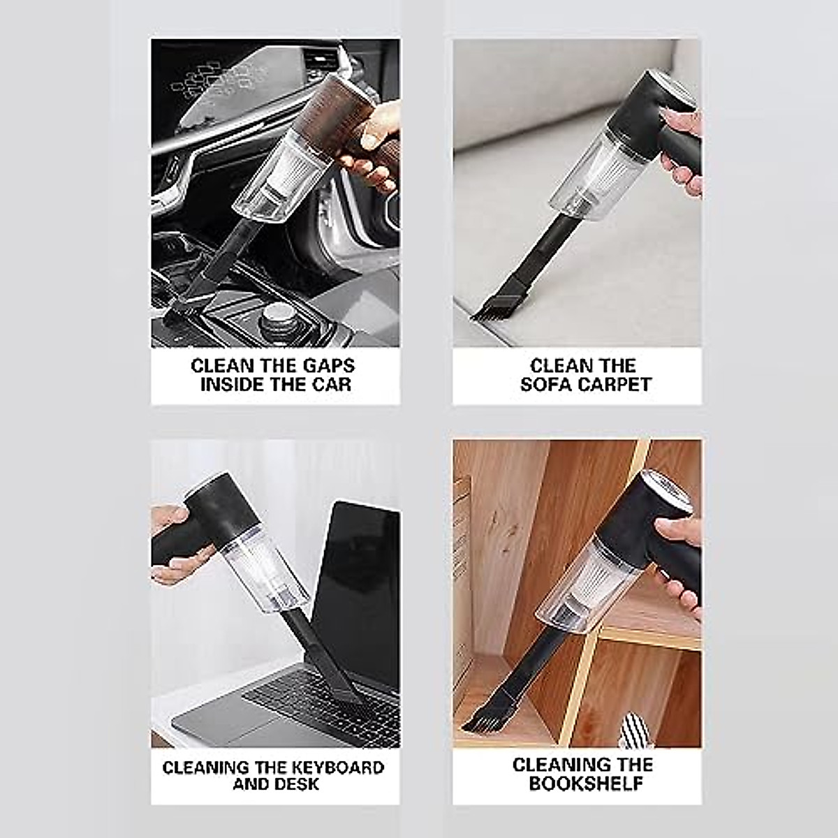 Upgraded Version of The Wireless Home Car Vacuum Cleaner, 120W Strong Suction Handheld Vacuum Cleaner, Portable Small Vacuum Cleaner