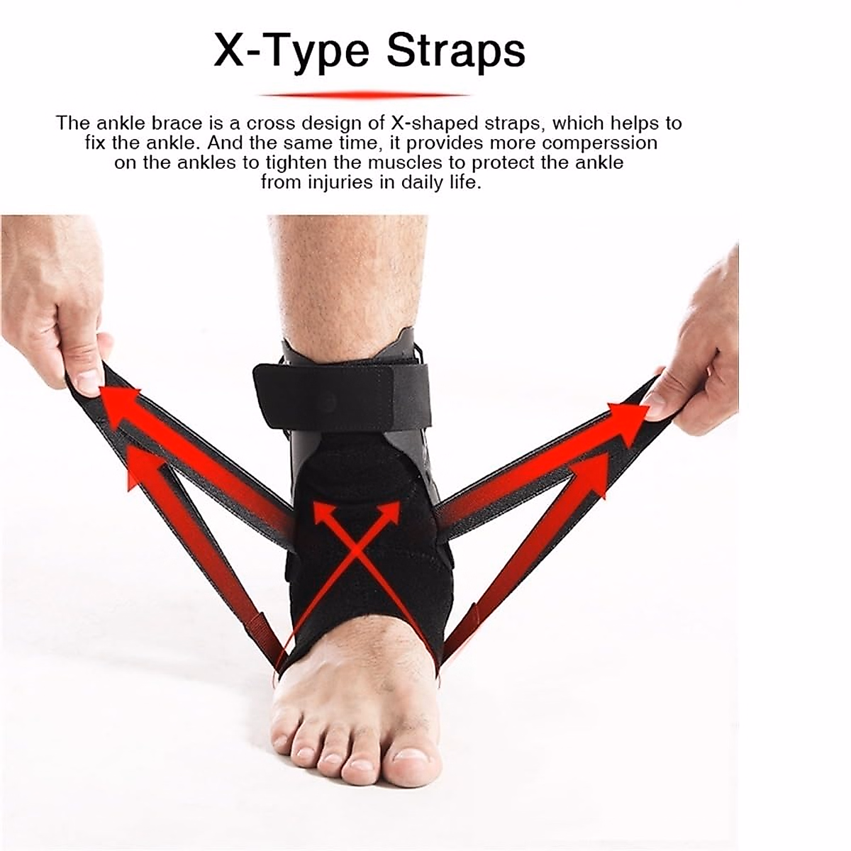 AWEMED Plantar Fasciitis Night Splint Ankle Support Adjustable Ankle Sprain Orthopedic Stabilizer Night Splint for Heel Pain Support Strap Brace Bandage Foot Guard Protector