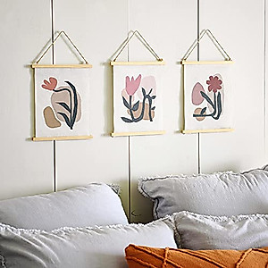 Main + Mesa Abstract Floral Canvas Wall Scrolls, Set of 3