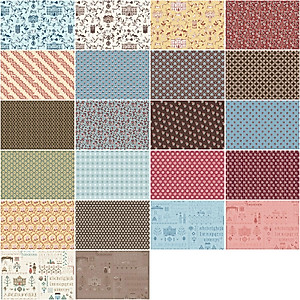 Jane Austen's House Pride & Prejudice 5" Stacker 42 5-inch Squares Charm Pack Riley Blake 5-13770-42