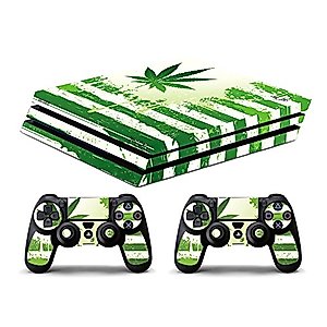 Skin Ps4 PRO - Cannabis Flag Marijuana - Limited Edition Decal Cover ADESIVA Playstation 4 Slim Sony Bundle