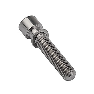 Wanyifa Titanium M7 32mm 1.0mm Pitch Allen Hex Socket Head Bolt Screw with Washer Pack of 4(Silver)
