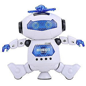 ONIMANROS 360° Rotatable Lighting Dancing Humanoid Robot Toy Kid Children Playful Gift
