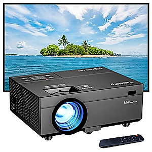 Mini Projector, 1080P Full HD 160” Screen Supported Video Projector, 9000Lux Home Theater Movie Projector Compatible w/Android/iPhone TV Stick HDMI VGA USB AV TF PC Laptop
