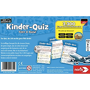 noris 606011630 Children's Quiz Around The World, Family Fun for Home or on The go, for 1-6 Players from 6 Years