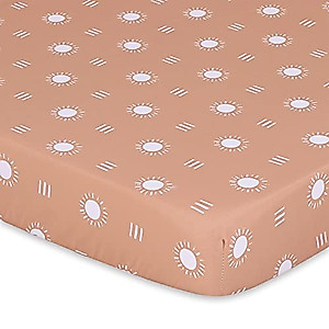 The Peanutshell Mini Crib Sheet Set - 3 Pack - Multiuse for Pack n Play, Playard, Playpen, Mini Crib - Boho Rainbow