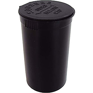 Black Pop Top Bottles - 19 Dram - 2.38 Fl. Oz. - #PT19BK - Set of 100