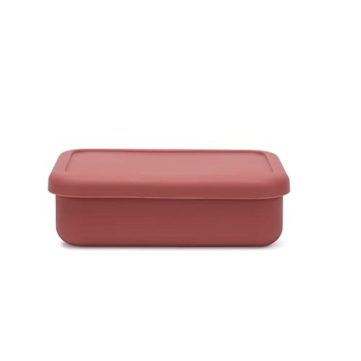 Silicone Bento Lunch Box - Leakproof, Microwave Safe, and Eco-Friendly - Available in Moody Blue, Dark Pink, and Purplish Red. (Purplish Red)