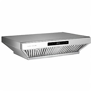 Hauslane | Chef Series 30” PS10 Under Cabinet Range Hood | PRO PERFORMANCE | Stainless Steel Electric Stove Ventilator | 3 Speed Exhaust Fan, Bright LED Lights & Delay Auto Shut-Off