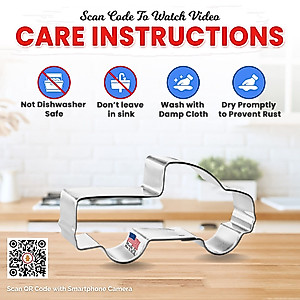 Pick Up Truck Cookie Cutter 4 Inch – Made in the USA – Foose Cookie Cutters Tin Plated Steel - Pick Up Truck Cookie Mold