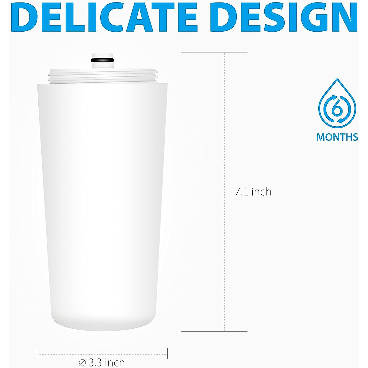 Waterdrop AQ-4125 Shower Filter Replacement for Aquasana® AQ 4125, AQ-4100, AQ-4105, AQ-4100NSH, AQ-4105CHR Shower Water Filter System, Jonathan Product Beauty Shower Filter, Pack of 2