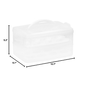 Snapware Snap 'N Stack Portable Storage Carrier with Lid for Eggs, BPA-Free Egg Holders, Dessert Carrier with Stackable Trays, Microwave, Freezer and Dishwasher Safe