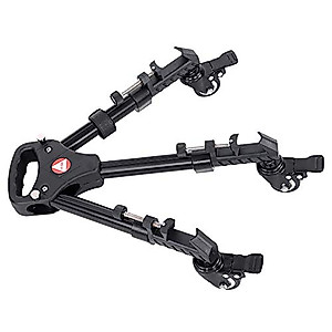 Acouto Tr Dolly with Wheels Heavy Duty VX-600 Foldable Tr Dolly 3 Wheels Stand Pulley Base Universal Camera Photography Professional Aluminium Alloy Tr Dolly Rail Track