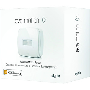 Eve Motion - Apple HomeKit Smart Home Motion Sensor for Triggering Accessories and Scenes, White (Not Thread Enabled)