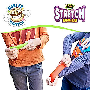 YoYa Toys Pull, Stretch and Squeeze Stress Balls - 3 Balls, Elastic Sensory Balls for Stress and Anxiety Relief, Autism and Special Needs Toys, Calming Fidgets for Kids and Adults, Ideal for Classroom