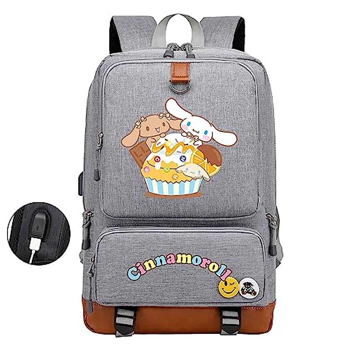 UMocan Student Graphic Bookbag Anime Laptop Bag-Large Capacity Knapsack with USB Charge Port for Teen