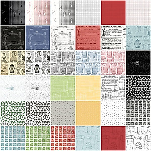 J Wecker Frisch Sew Journal 5" Stacker 42 5-inch Squares Charm Pack Riley Blake Designs 5-13880-42