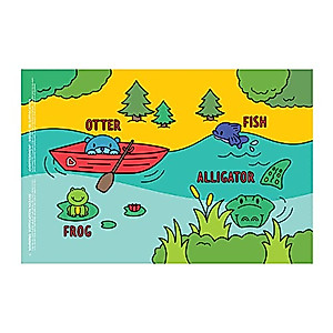 Munchkin® Story Mat™, BPA Free Disposable Placemats for Kids, 18 Pack, 2 Designs