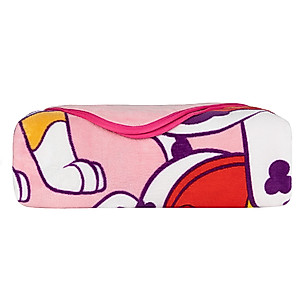Paw Patrol Girls Kids Bedding Super Soft Plush Micro Raschel Blanket, 62 in x 90 in, (Official) Nickelodeon Product By Franco